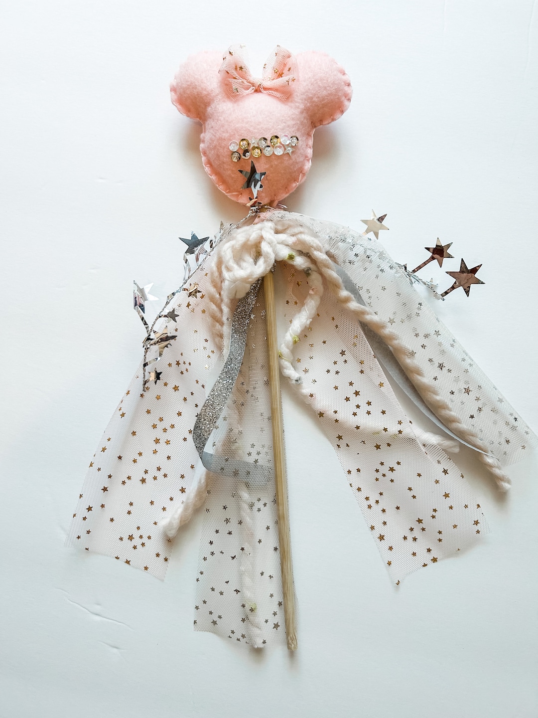Minnie Mouse Wand//magicwand•stars•woodenwand•animalwand•flower Wand ...