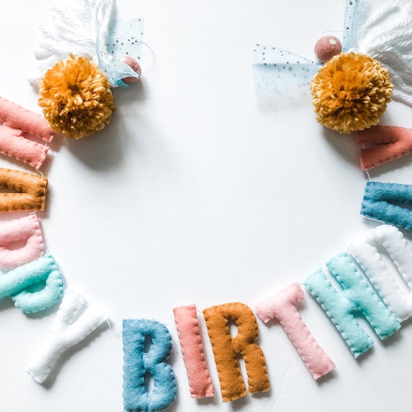 Happy Birthday Neutral Banner - Etsy