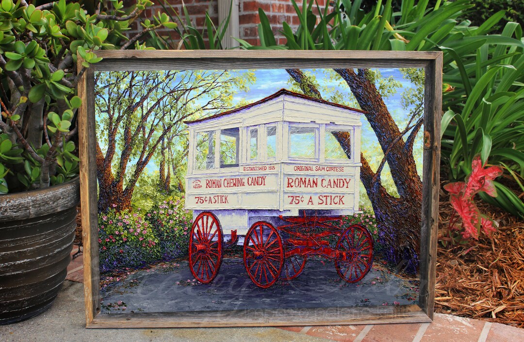 Roman Candy Wagon - GICLEE Stretched Canvas - Etsy