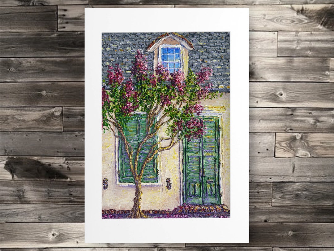 Crape Myrtle Cottage - PAPER PRINT - Etsy