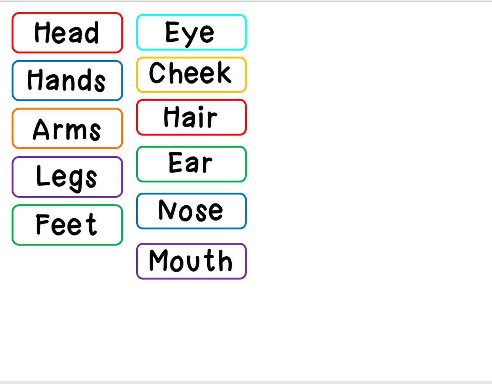 Printable Preschool Body Part Matching Activity *DIGITAL DOWNLOAD* - Etsy