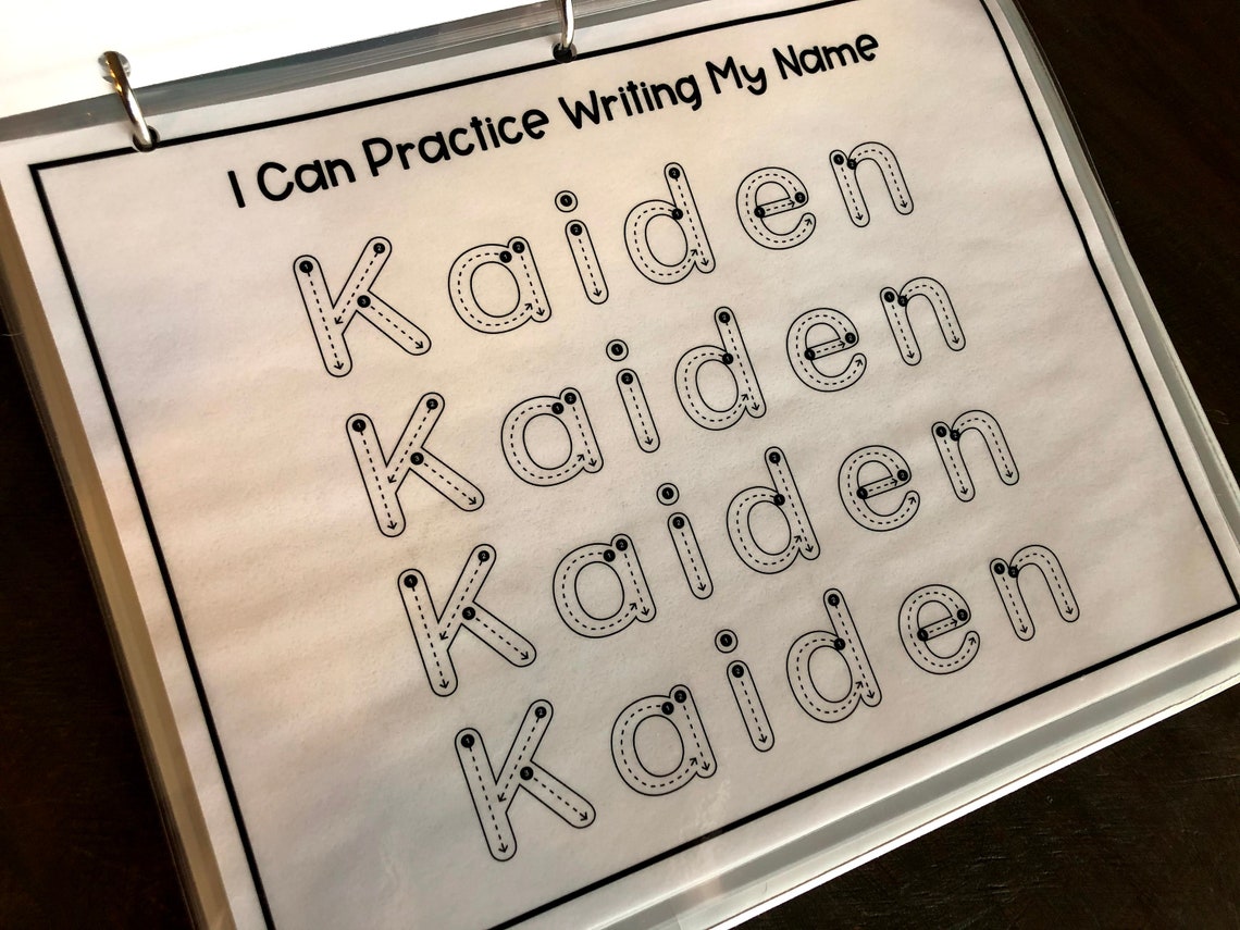 Personalized Name Practice Pages Printable DIGITAL DOWNLOAD - Etsy