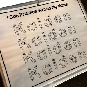 Personalized Name Practice Pages Printable *DIGITAL DOWNLOAD* - Etsy