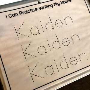 Personalized Name Practice Pages Printable *DIGITAL DOWNLOAD* - Etsy