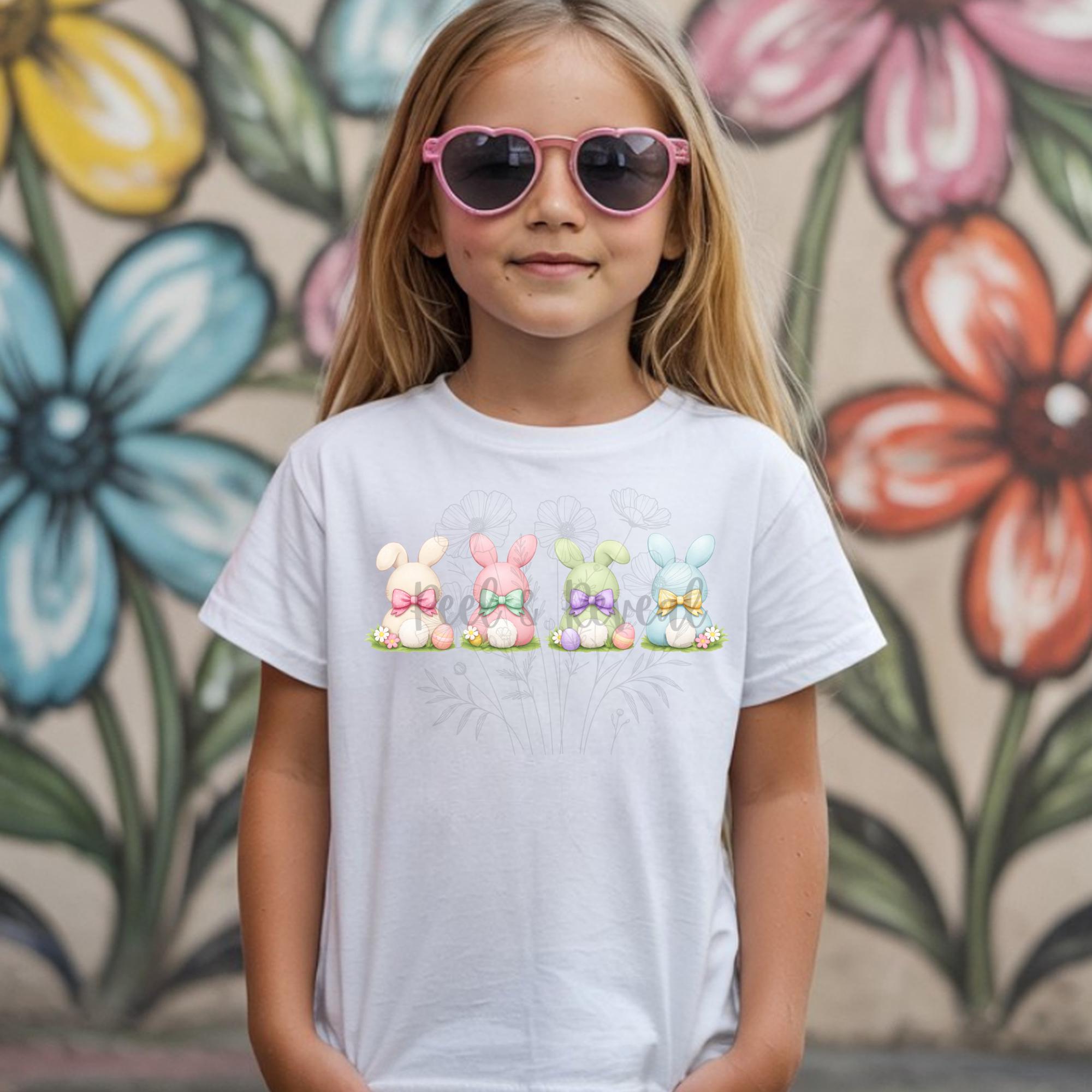 Pastel Easter Bunny PNG | Back View Spring Graphic (digital Download ...