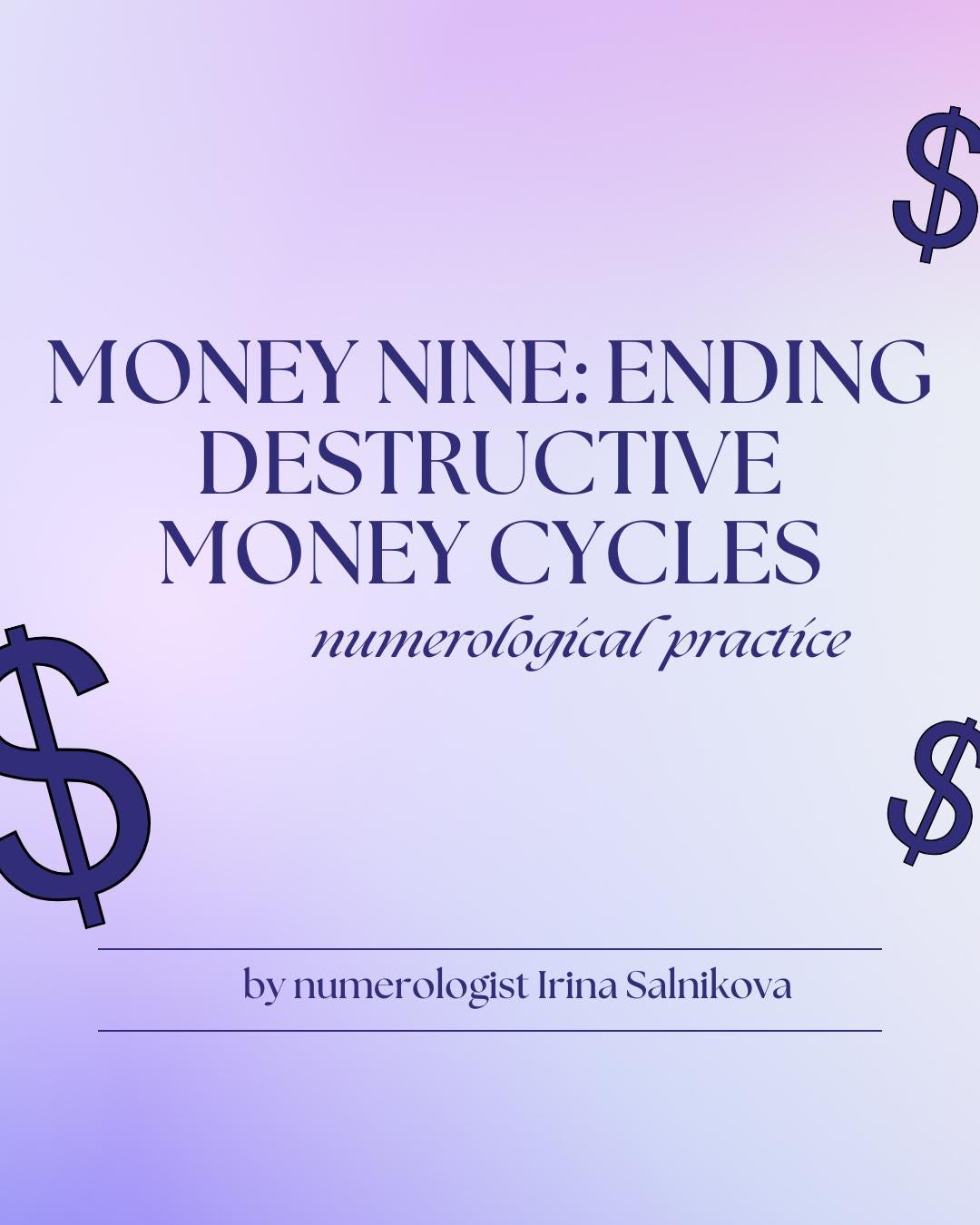 Money Nine: Ending Destructive Money Cycles - Etsy