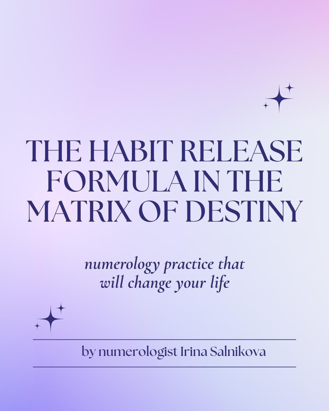 The Habit Release Formula in the Matrix of Destiny - Etsy