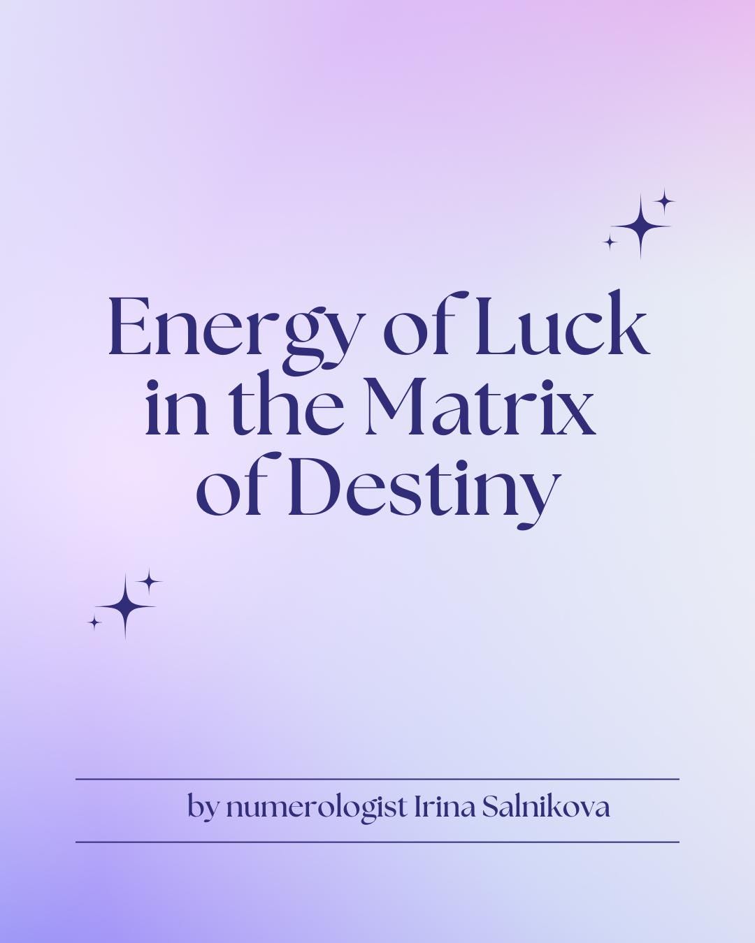 Energy of Luck in the Matrix of Destiny - Etsy