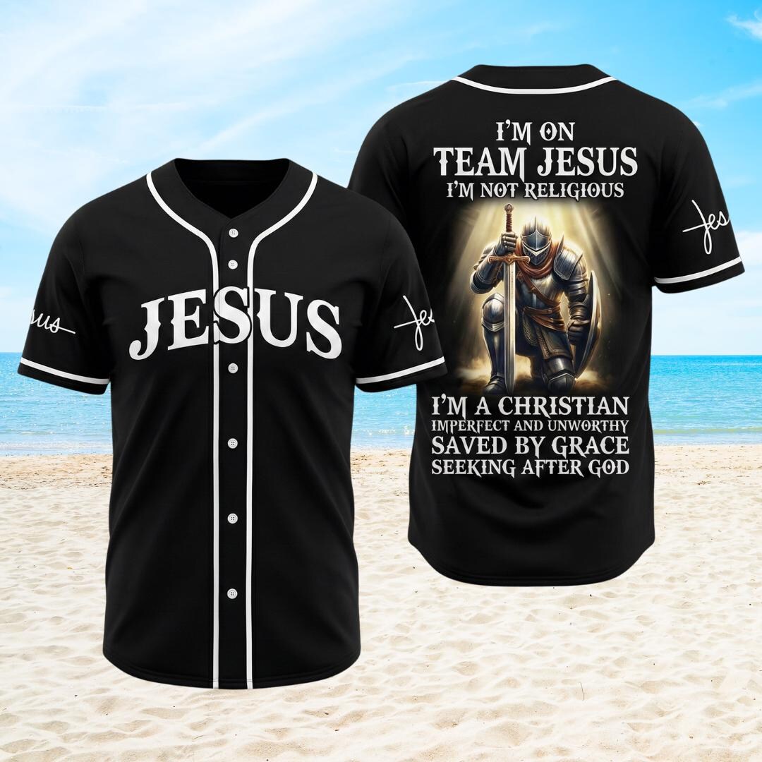 Personalized Team Jesus Baseball Jersey Custom Name Christian Religious ...