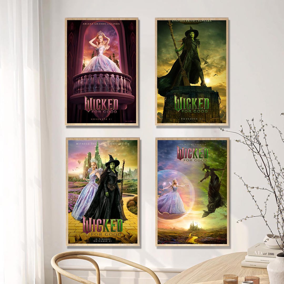 Wicked--high-quality Canvas Movie Poster, Film Art Print, Home Decor ...