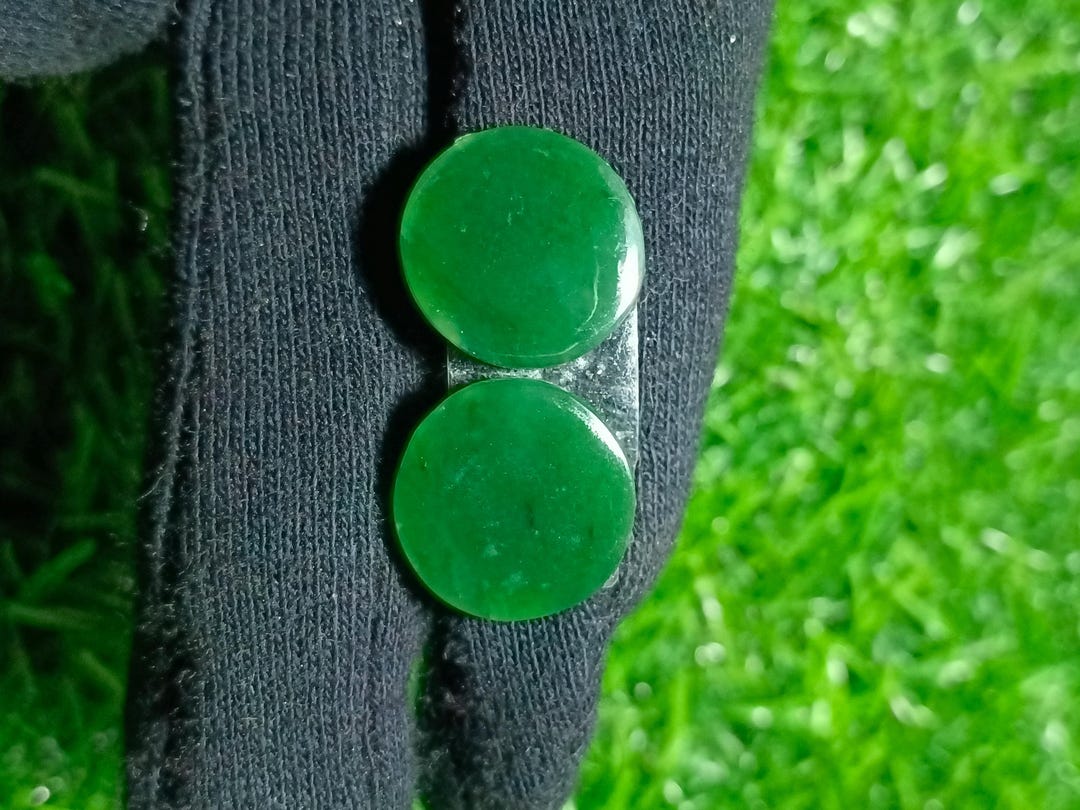 Natural Green Nephrite Jade Pear Gemstone Cabochon, Handmade Cabochon ...
