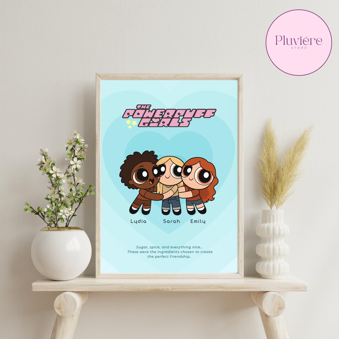 Custom Powerpuff Girls Style Portrait – Personalized Cartoon Drawing of ...