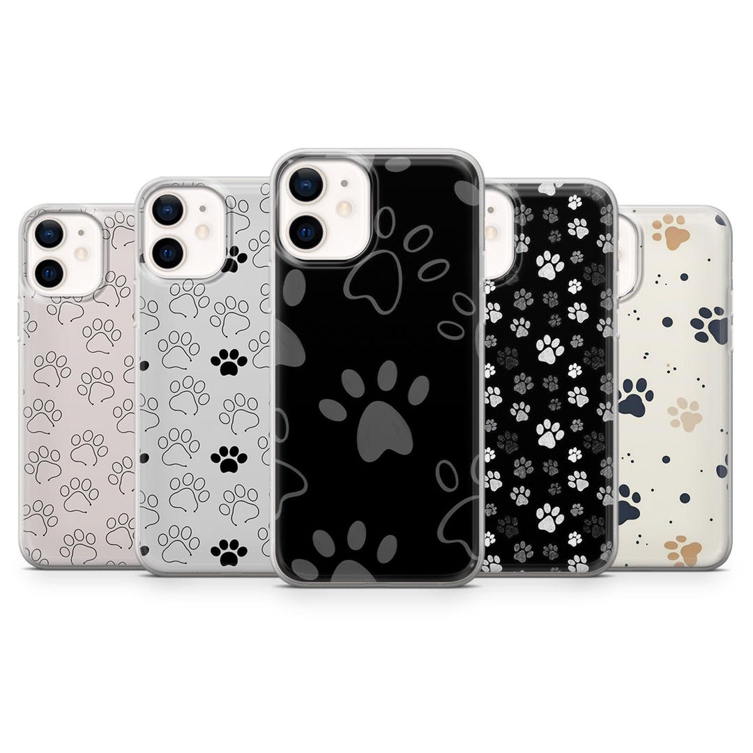Paw Phone Case Dog Print Foot Cover for iPhone 17, 16pro, 15, 14, 13 ...