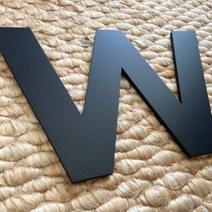 W - Modern Letter - Painted Black or Unfinished 1/4" MDF Laser Cut ...