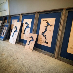 Priest Lake, Idaho Wood Lake Map 3-D Lake Sign Handmade Custom Map With ...