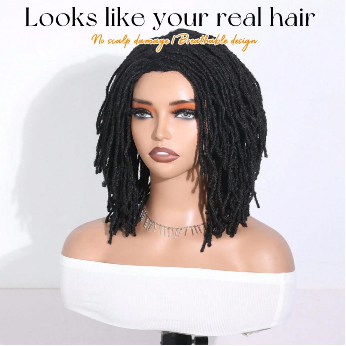 6 Inch Dreadlock Wig for Women, Short Twist Wig, Afro Curly Synthetic ...