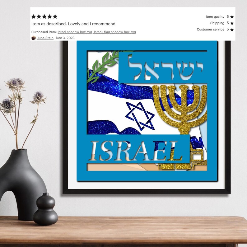 Israel Shadow Box Svg, Israeli Flag Shadow Box Svg - Etsy