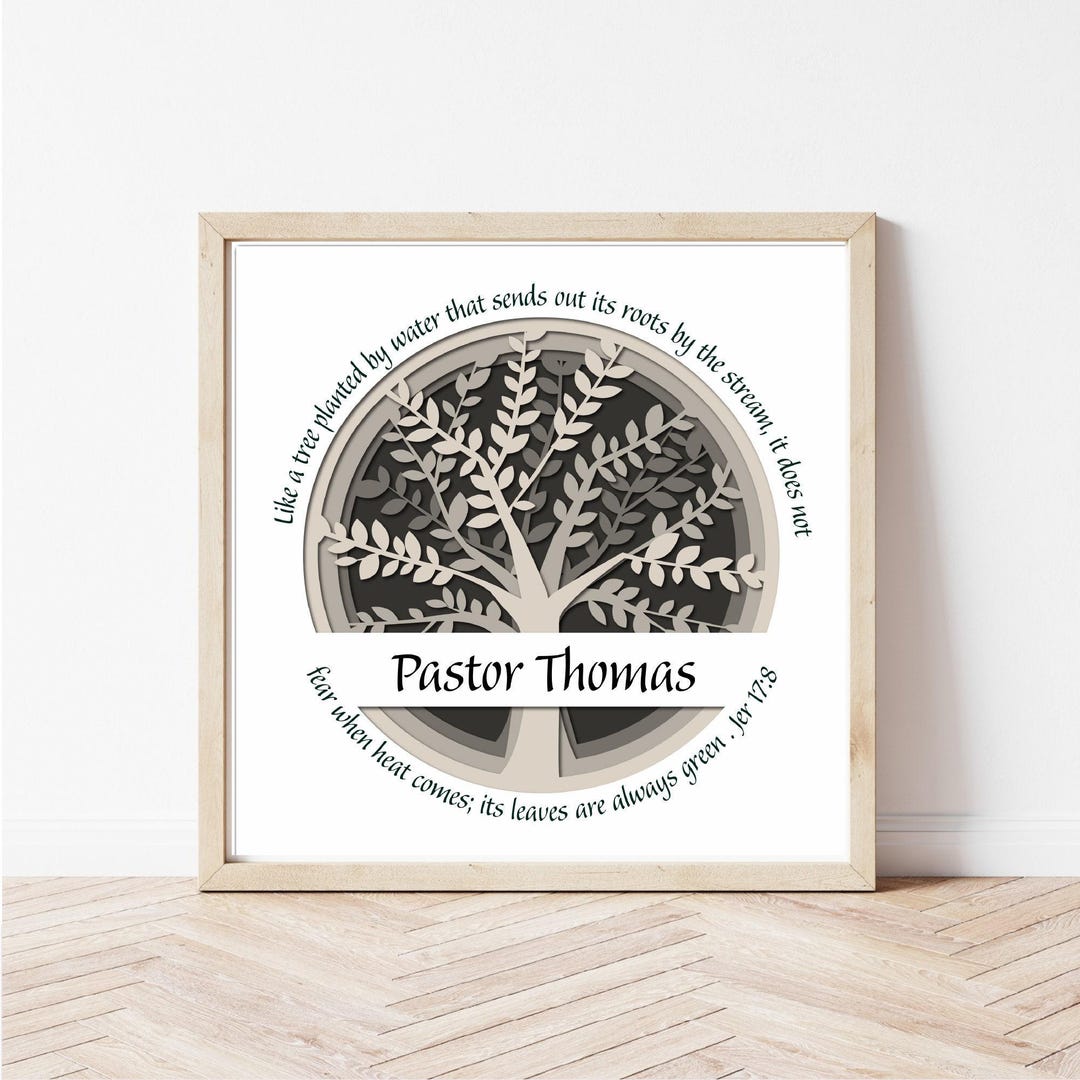 Christian Family Tree Shadow Box SVG, Personalized 3D Papercut (digital ...
