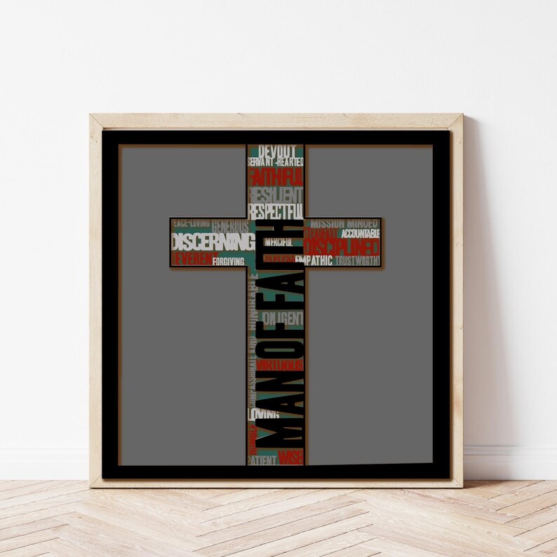 Christian Man of Faith Shadow Box SVG: 3D Cross (digital Download) - Etsy