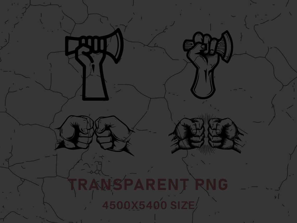 Fist SVG PNG Bundle, Power Hand Clipart, Cricut Cut Files - Etsy