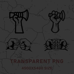 Fist SVG PNG Bundle, Power Hand Clipart, Cricut Cut Files - Etsy