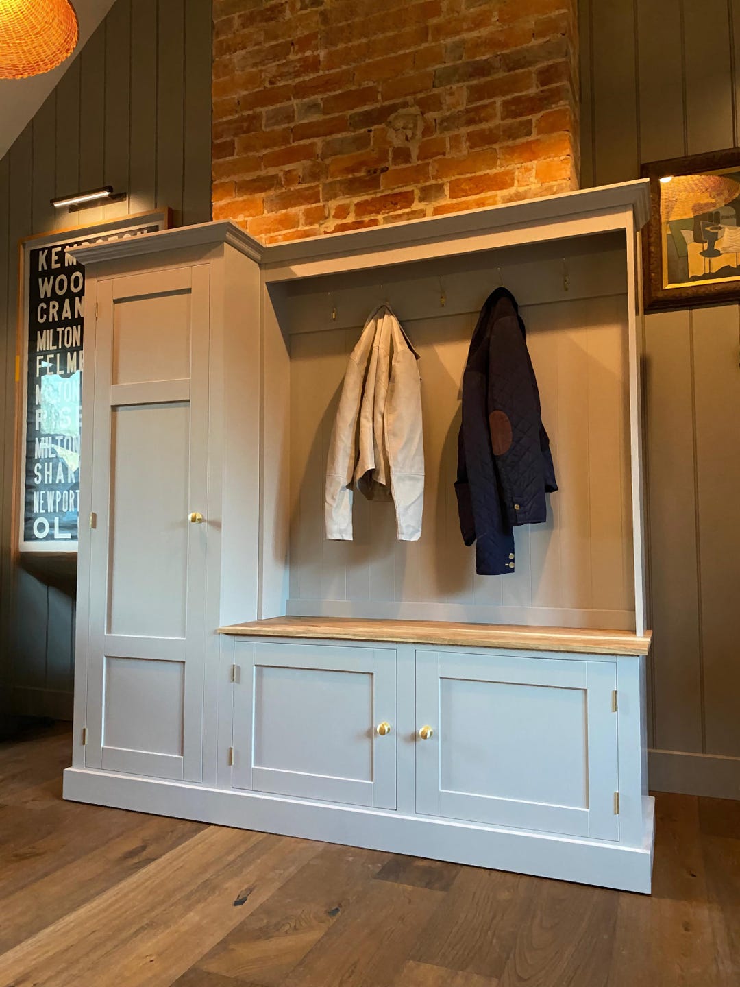 Handmade Boot Room Storage Unit - Painted Any Farrow & Ball Colour ...