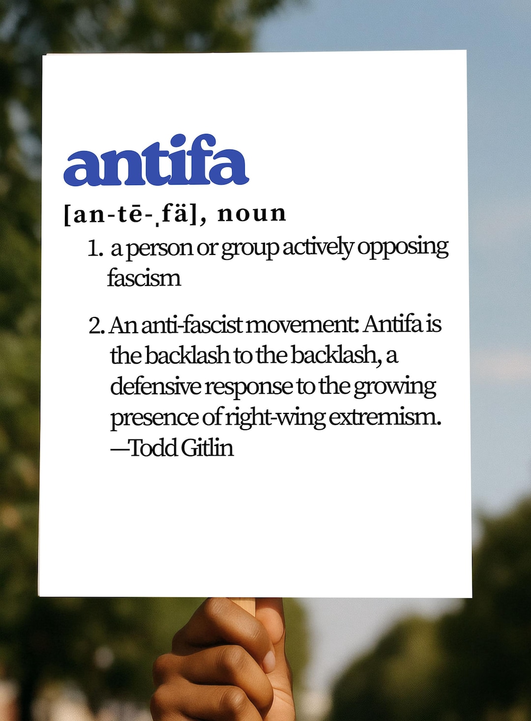 Antifa Definition | Anti-fascism | Digital Art for Poster, Shirts ...