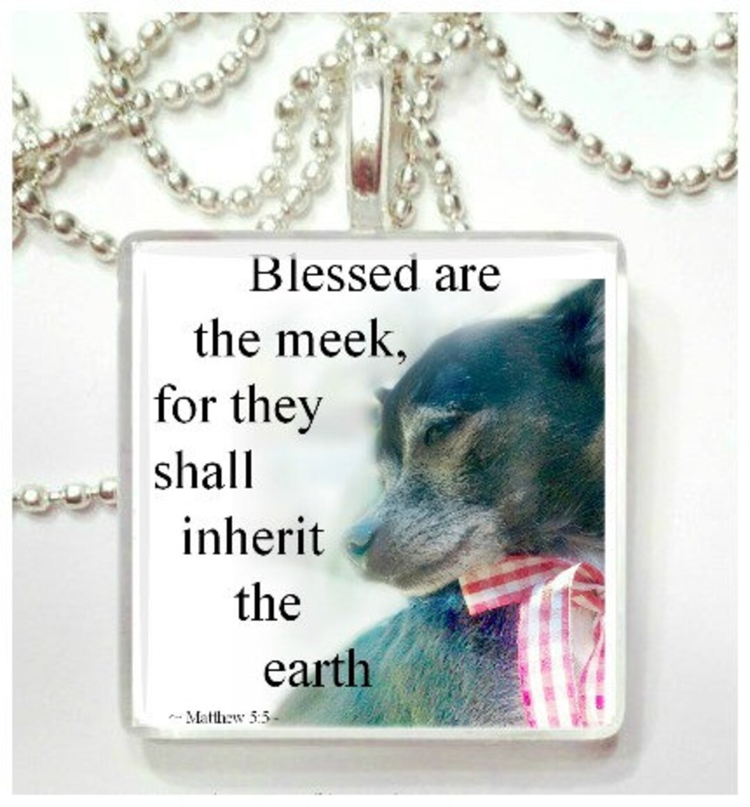 The Meek Shall Inherit the Earth Glass Tile Pendant - Etsy