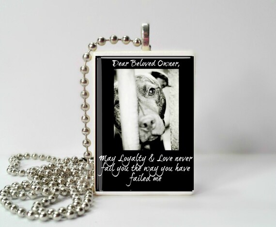 Dear Owner Shelter Dog Tile Pendant Necklace | Etsy