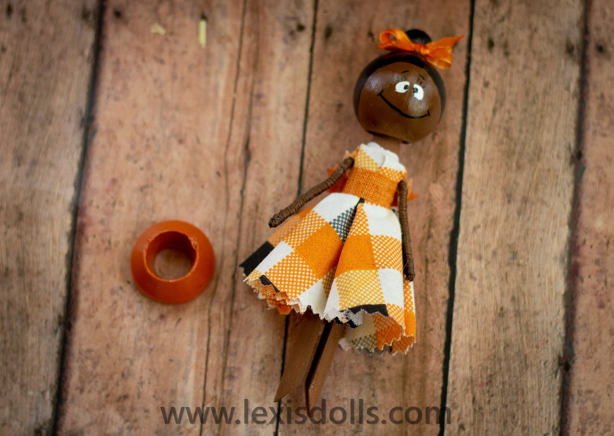 Handmade Halloween Collectible Doll, Fall Peg Dolls, Halloween ...