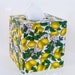 LEMON TISSUE BOX Cover Decoupage With Lemons, Leaves and Blooms on ...