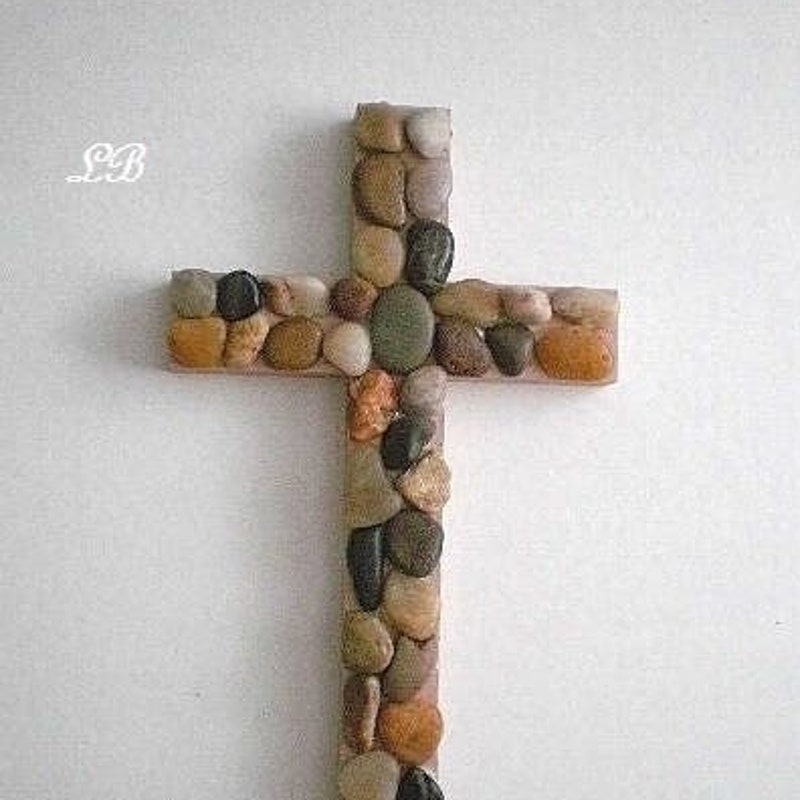 Rock Cross Necklace - Etsy