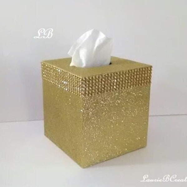 Gold Tissue Box - Etsy