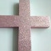 GLITTER WALL CROSS Sparkling Fine Glitter Cross in Blush/rose or a ...