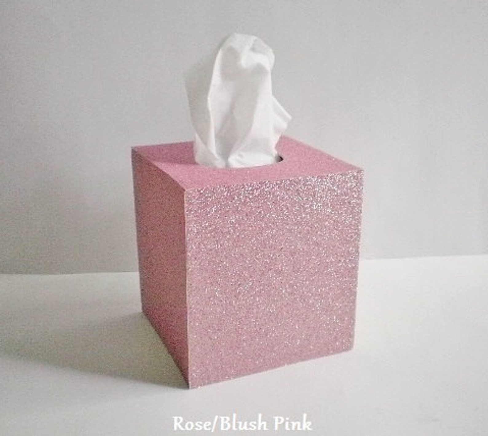 GLITTER TISSUE BOX Cover-pink/raspberry Fine Glitter or Choose - Etsy