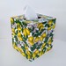 LEMON TISSUE BOX Cover Decoupage With Lemons, Leaves and Blooms on ...