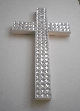 BLING WALL CROSS - Handpainted Wood Cross in White or a Variety of ...