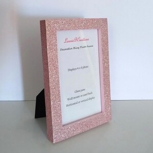 FINE GLITTER PICTURE Frame - Sparkling Decorative, Rose/blush Pink ...