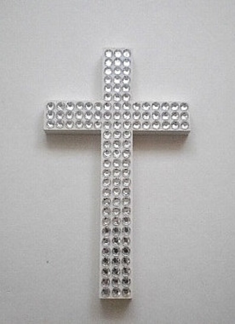 BLING WALL CROSS Handpainted Wood Cross W/ Sparkling Clear - Etsy