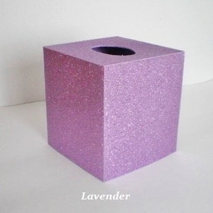 GLITTER TISSUE BOX Cover-pink/raspberry Fine Glitter or Choose From ...