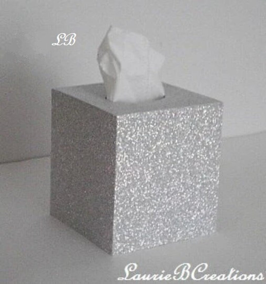 SILVER GLITTER TISSUE Box Cover-super Sparkling Octagon/prisma Glitter ...