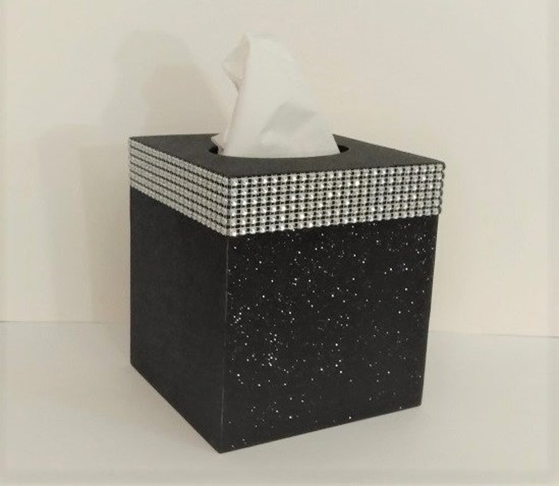 GLITTER & DIAMOND WRAP Tissue Box Cover-blush Pink/rose Fine - Etsy