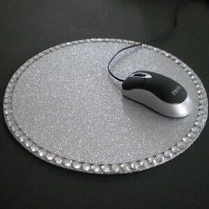 GLITTER & BLING MOUSEPAD - Sparkling Fine Glitter W/clear Rhinestones ...