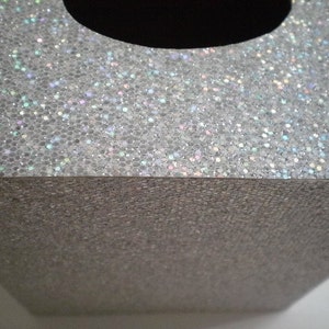 SILVER GLITTER TISSUE Box Cover-super Sparkling Octagon/prisma Glitter ...