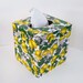 LEMON TISSUE BOX Cover Decoupage With Lemons, Leaves and Blooms on ...