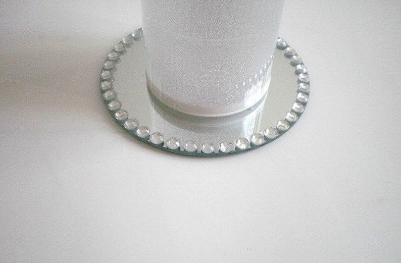ROUND BLING MIRROR Centerpiece/Candleholder-Decorative Mirror | Etsy