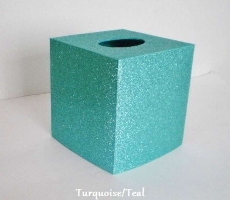 GLITTER TISSUE BOX Cover-pink/raspberry Fine Glitter or Choose - Etsy