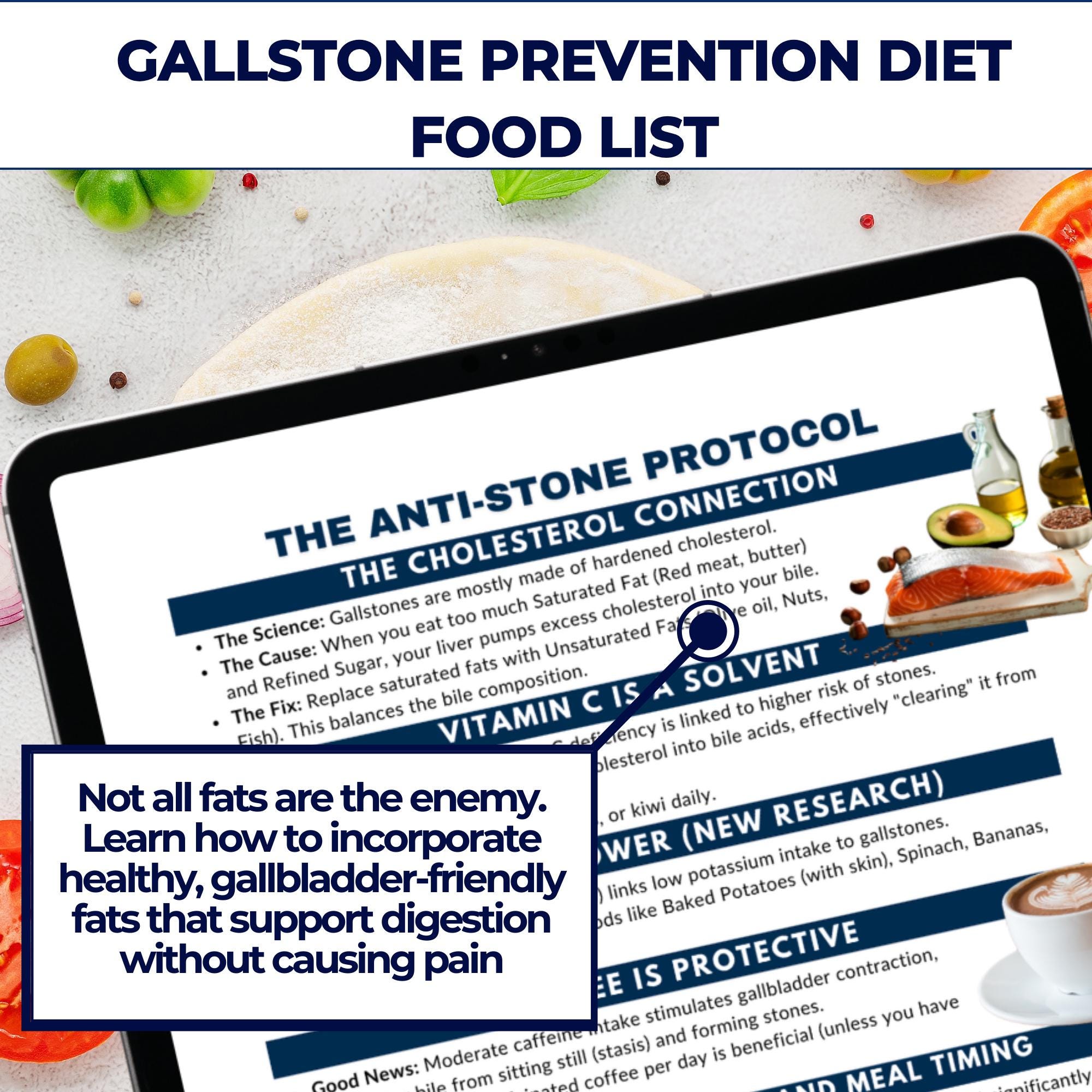 Gallstone Diet Food List PDF – Gallbladder Friendly Guide, Low Fat ...