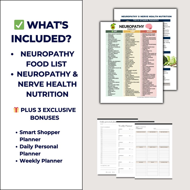 Neuropathy Food List PDF – Nerve Health Diet Guide, Anti-inflammatory ...