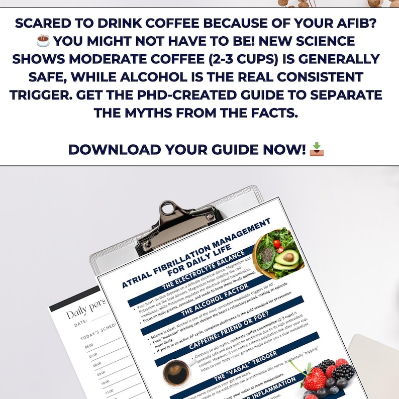 Afib Diet Food List PDF – Atrial Fibrillation Guide, Vagus Nerve ...